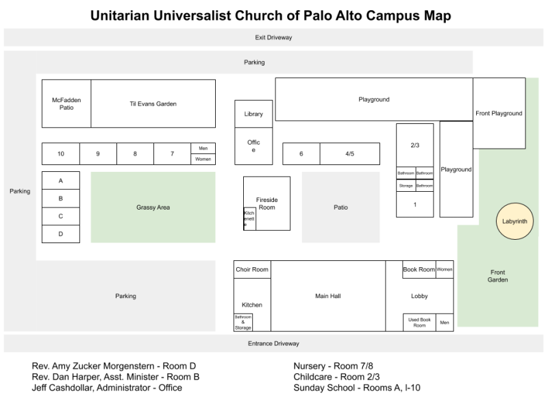 Campus Map – Unitarian Universalist Church of Palo Alto