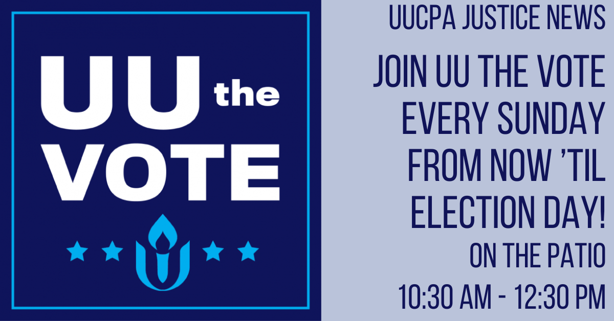 Join UU The VOTE Every Sunday from Now ’Til Election Day! – Unitarian ...