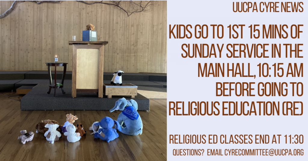 Kids Start in Service Now and Religious Ed Classes End at 11:30 ...