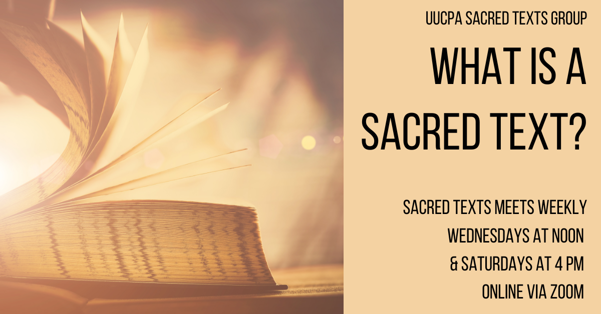 What is a sacred text? – Unitarian Universalist Church of Palo Alto