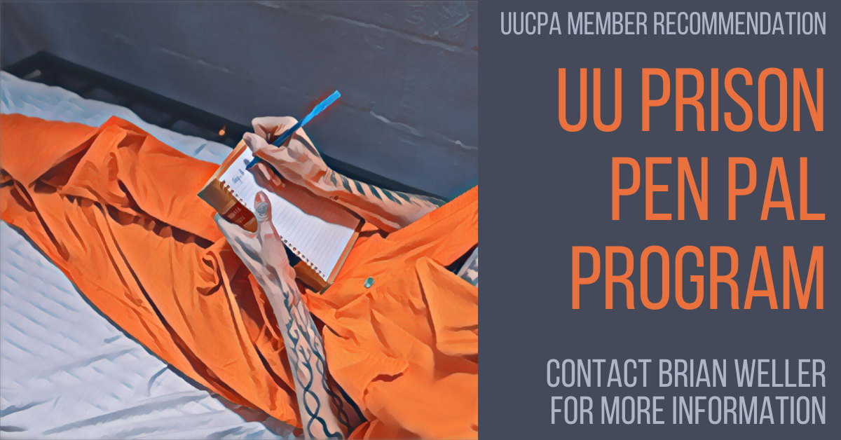 UU Prison Pen Pal program – Unitarian Universalist Church of Palo Alto