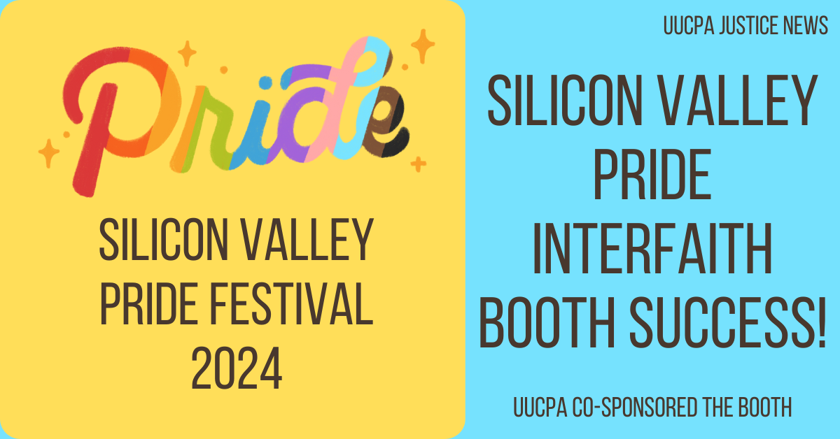 Silicon Valley Pride Interfaith Booth Success! – Unitarian Universalist ...